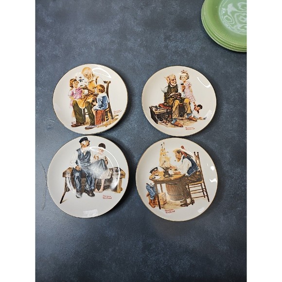Norman Rockwell | Art | Norman Rockwell Plates 984 Set Of 4 Collection ...